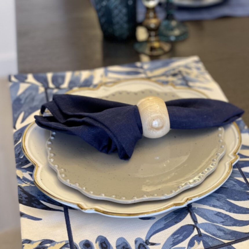 Individuales de mesa azules estampados - Annatilde